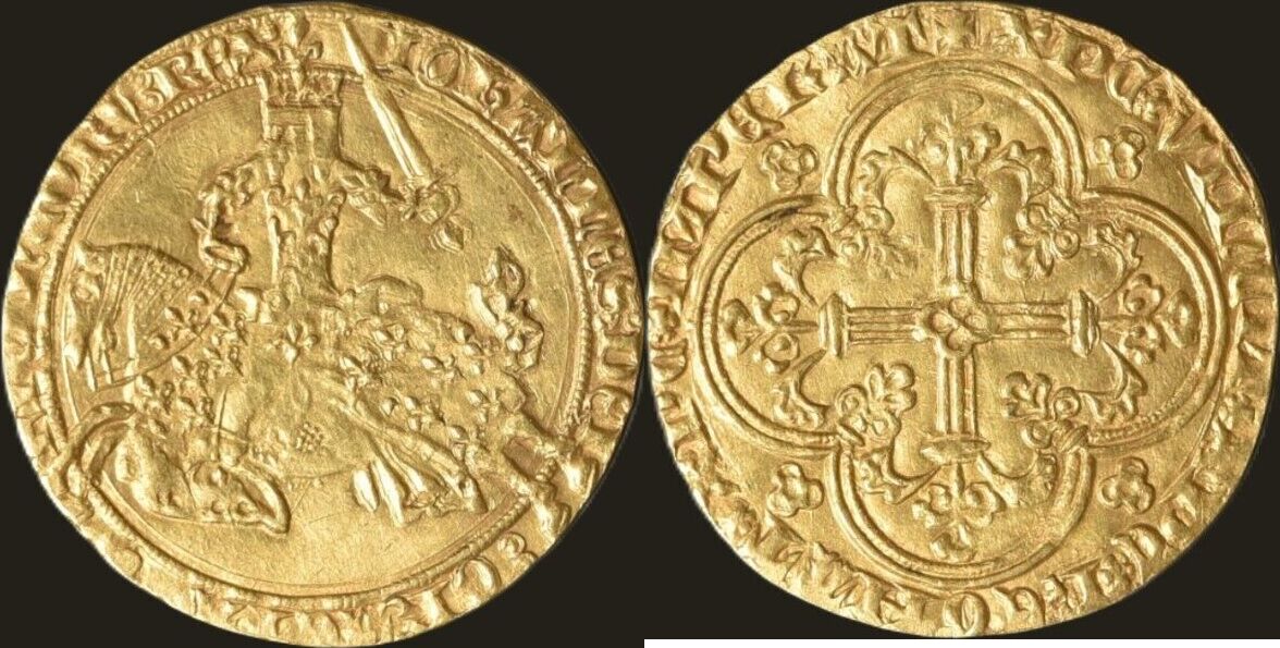 France Franc à cheval Jean II Le Bon Superbe Qualité remarquable de ...