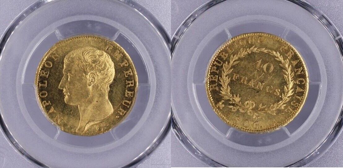 France 40 Francs 1806 Napoléon Empereur or Paris PCGS MS64 Fleur de ...