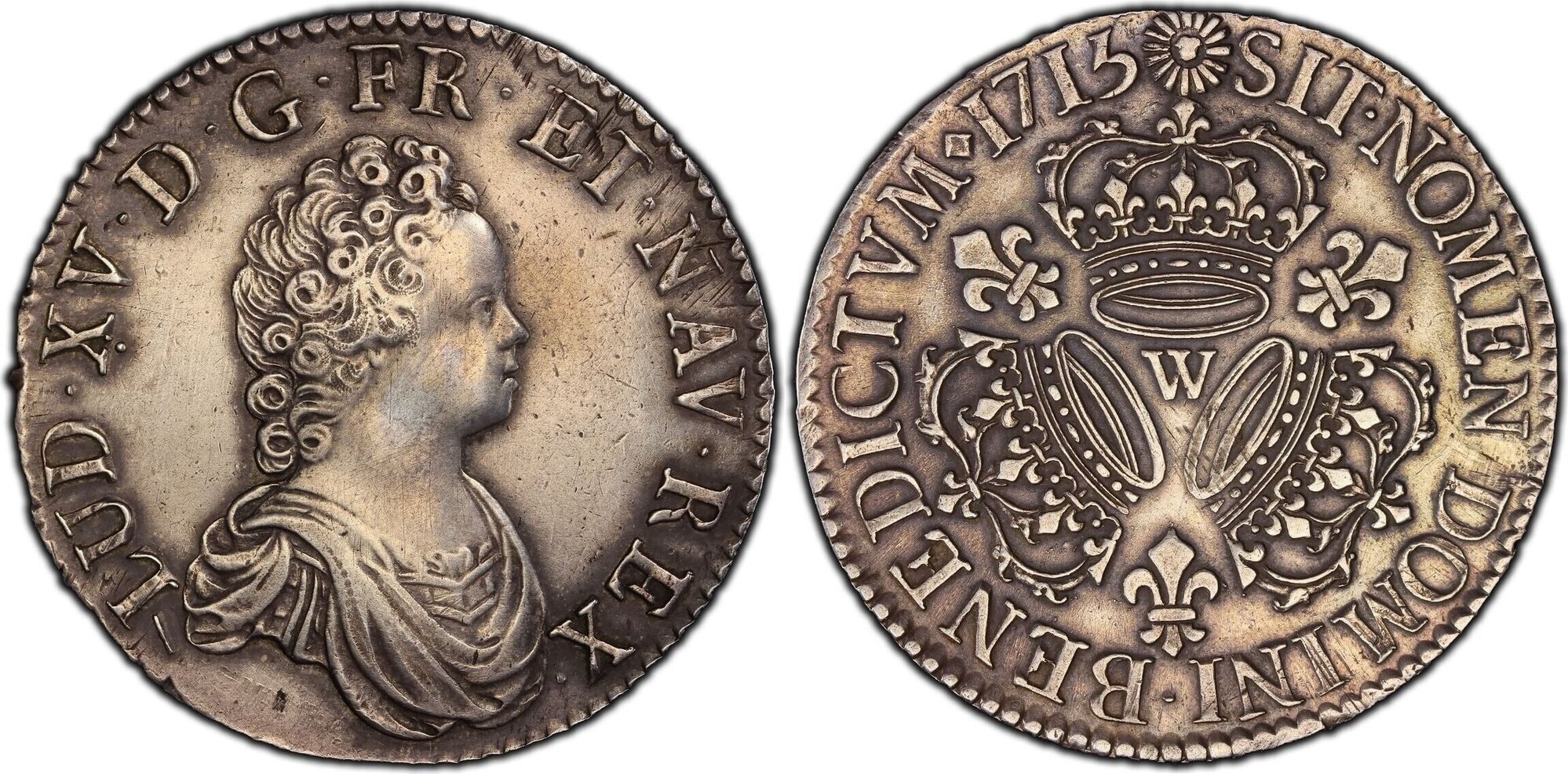 France 1715 Louis XV Ecu aux trois couronnes Lille Très bel exemplaire ...