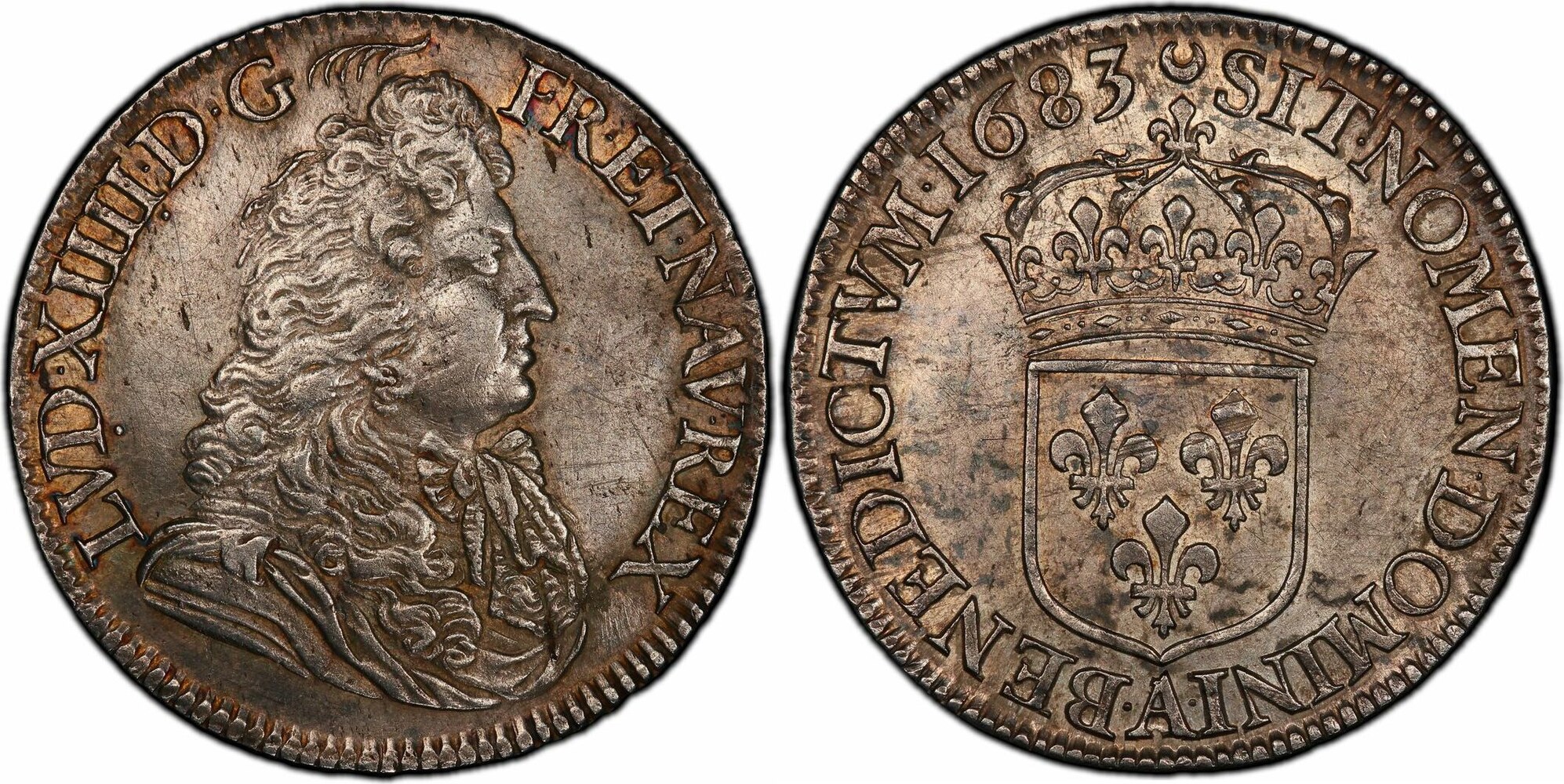 France Demi-écu 1683 Louis XIV au Jabot Paris vz rarissime | MA-Shops