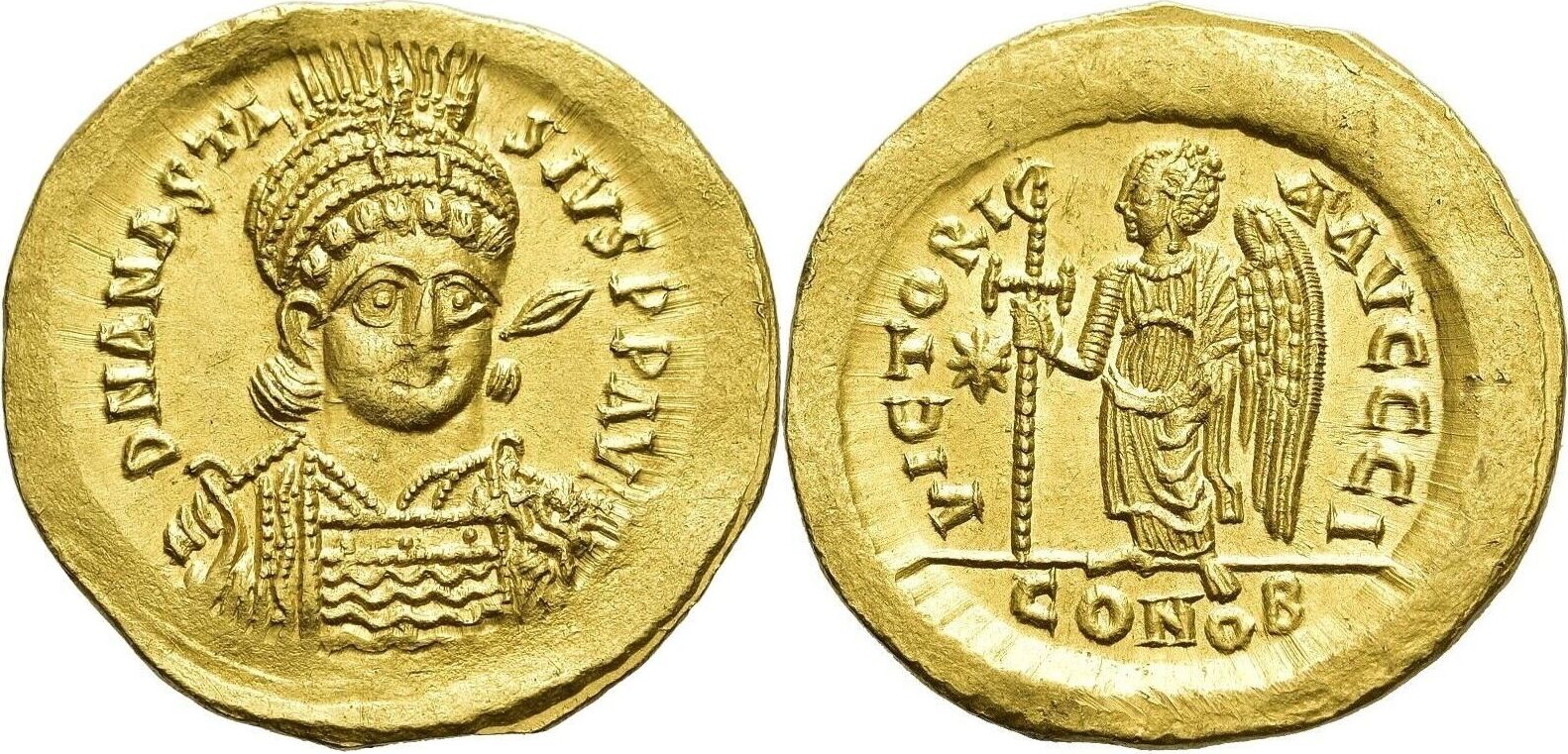 Solidus Anastasius I Magnifique exemplaire Fleur de coin Beautiful ...
