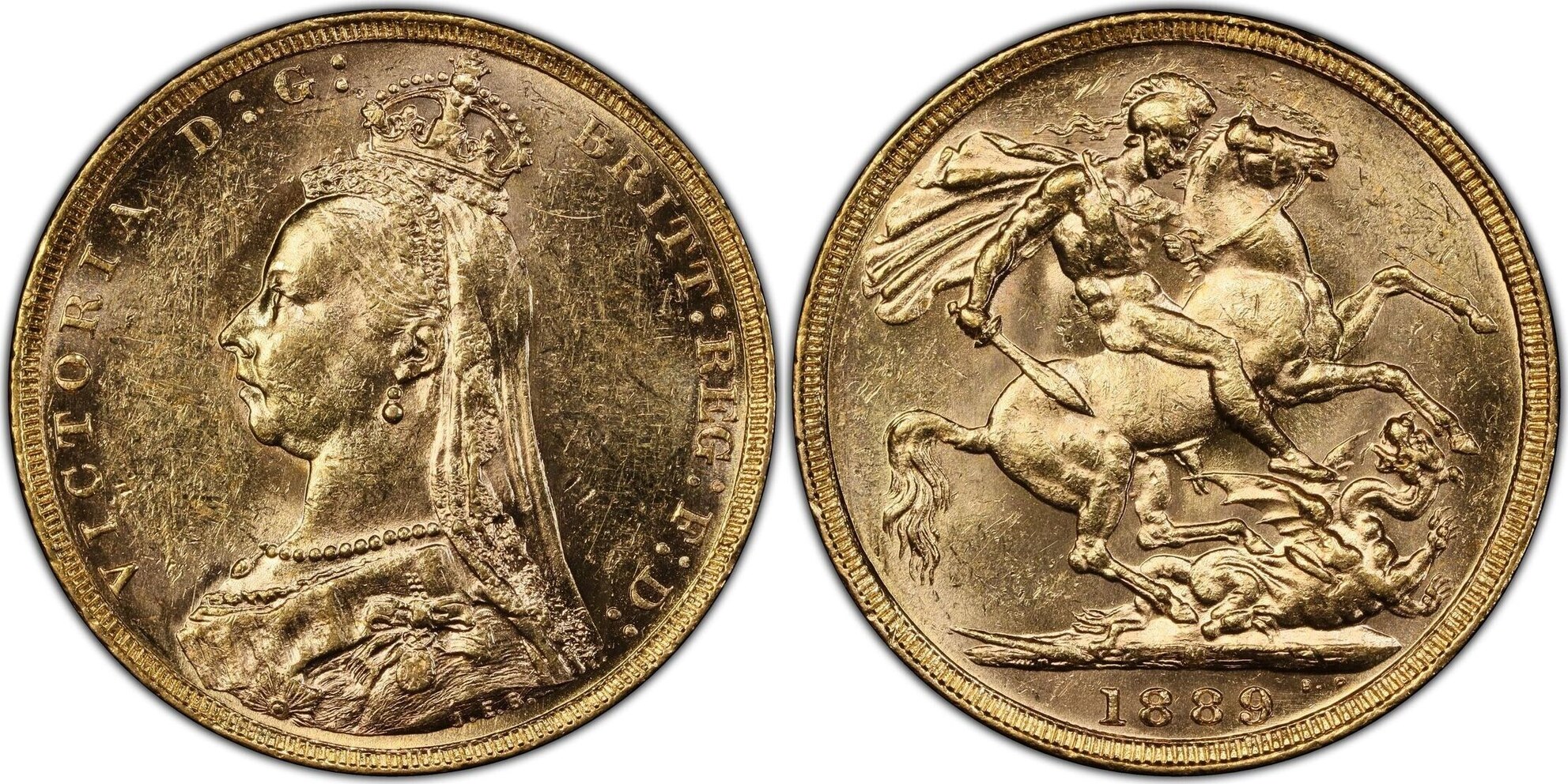 Sovereign AUSTRALIA 1889-M. Melbourne Victoria Prooflike beautifull ...