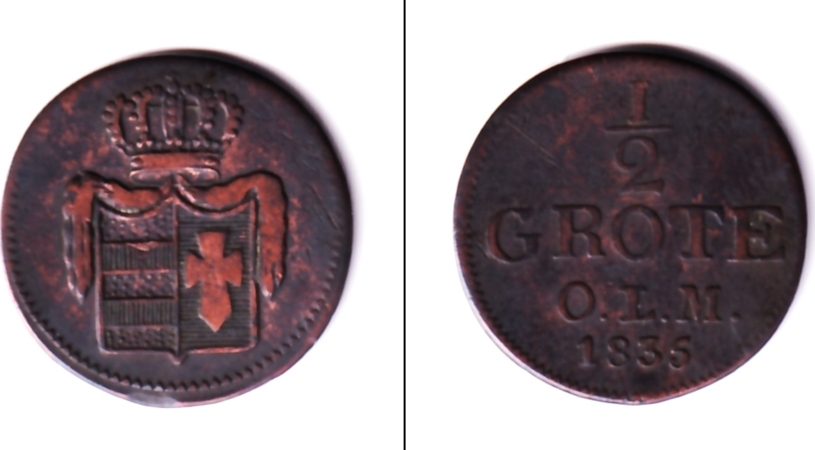 Altdeutschland 1/2 Grote Oldenburg 1835 ss | MA-Shops