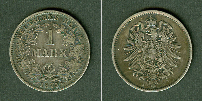 Deutsches Reich 1 Mark 1875 J (J.9) ss | MA-Shops