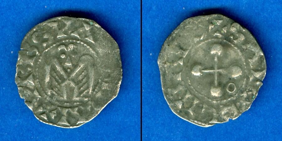 Mittelalter Denier Kreuzfahrer Frankreich Bisthum Valence 1 ss+ [1157 ...