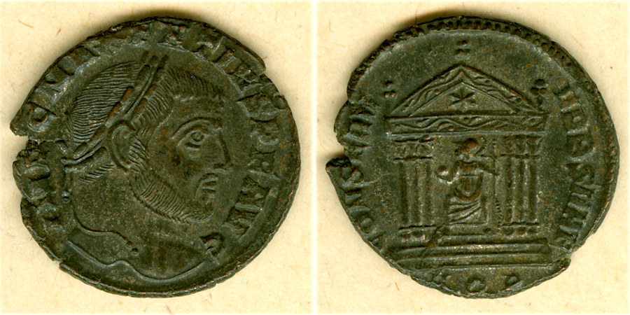 Antikes Rom Follis Marcus Aurelius MAXENTIUS Groß- f.vz [307-310] vz ...