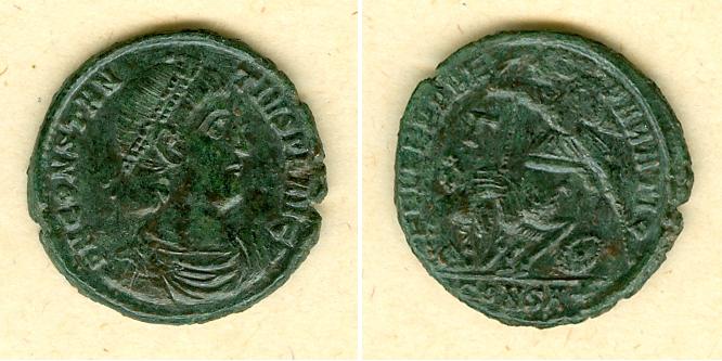 Antikes Rom Maiorina Flavius Julius CONSTANTIUS II. vz-/ss+ [348-351 ...