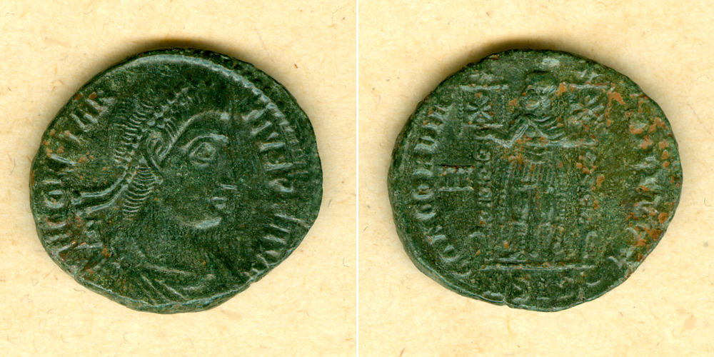 Antikes Rom Maiorina Flavius Julius CONSTANTIUS II. f.vz selten [350 ...