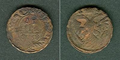 Russland & UdSSR Denga Russland 1/2 Kopeke ( ) 1738 s-ss | MA-Shops