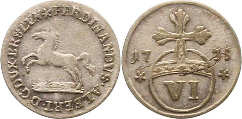 Braunschweig-Wolfenbüttel 6 Pfennig Ferdinand Albrecht II. 1735 ...