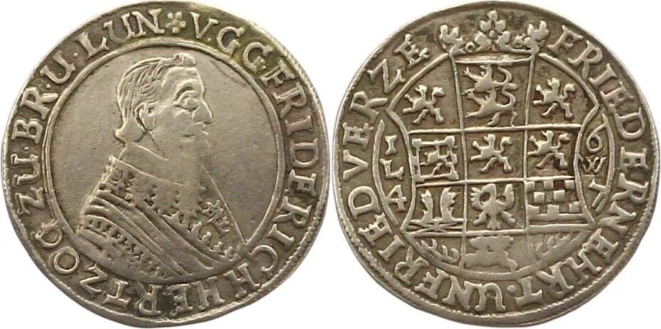 Braunschweig-Lüneburg-Celle 1/8 Taler 1647 LW Friedrich von Celle 1636-1648. Sehr schön | MA-Shops