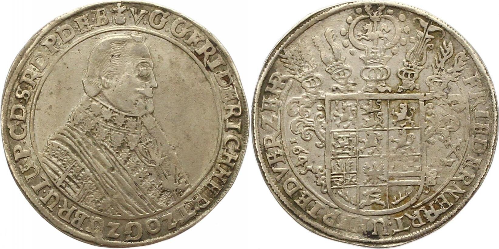 Braunschweig-Lüneburg-Celle Taler 1645 LW Friedrich von Celle 1636-1648. Sehr schön | MA-Shops