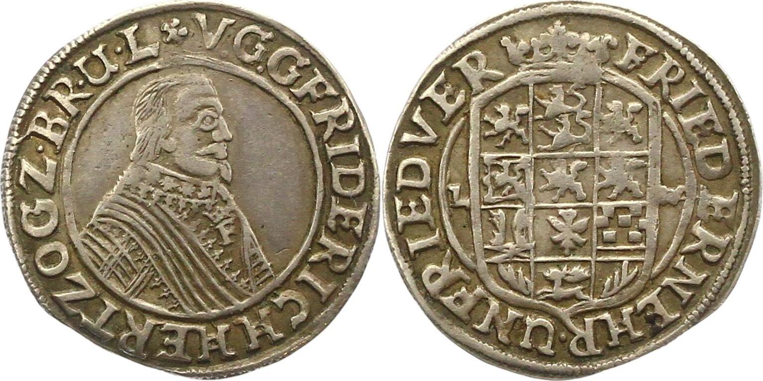 Braunschweig-Lüneburg-Celle 1/8 Taler Friedrich von Celle 1636-1648. Sehr schön | MA-Shops