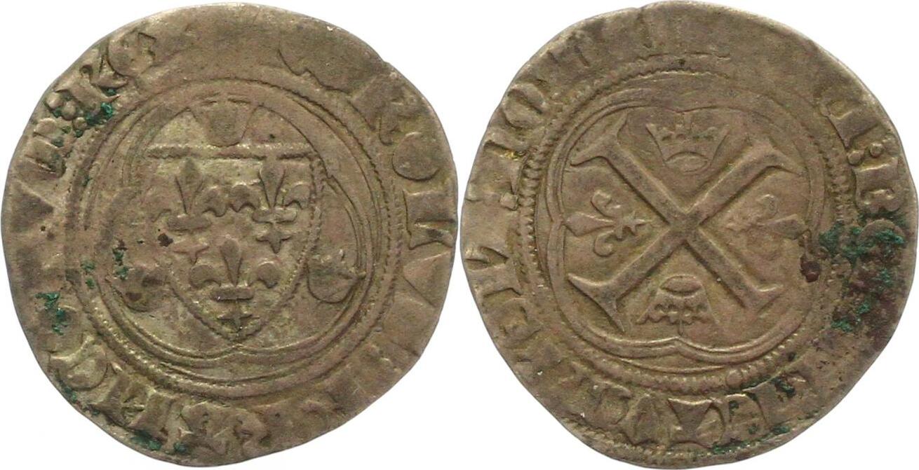 Frankreich Blanc Charles VIII. 1422-1461.. Sehr schön | MA-Shops
