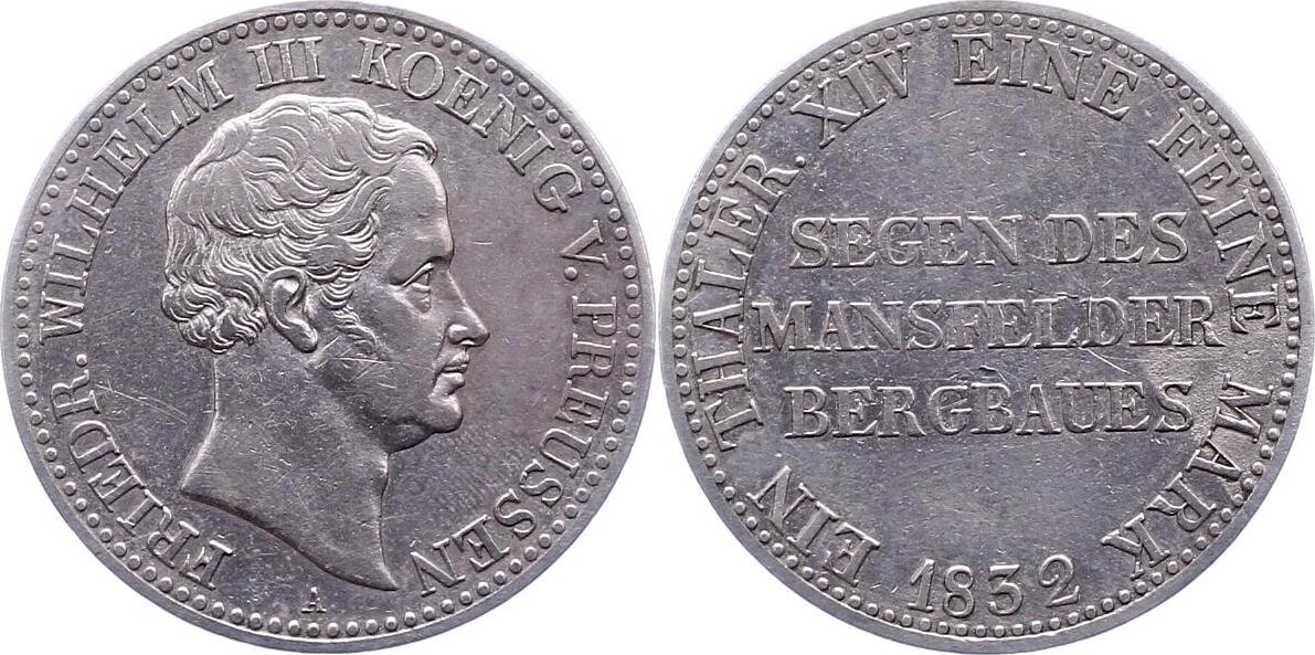 Brandenburg-Preußen Ausbeutetaler 1832 A Friedrich Wilhelm III. 1797 ...