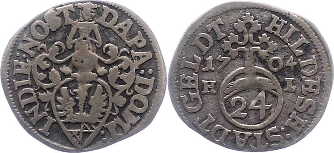 Hildesheim-Stadt 1/24 Taler 1704 HL Fast sehr schön | MA-Shops