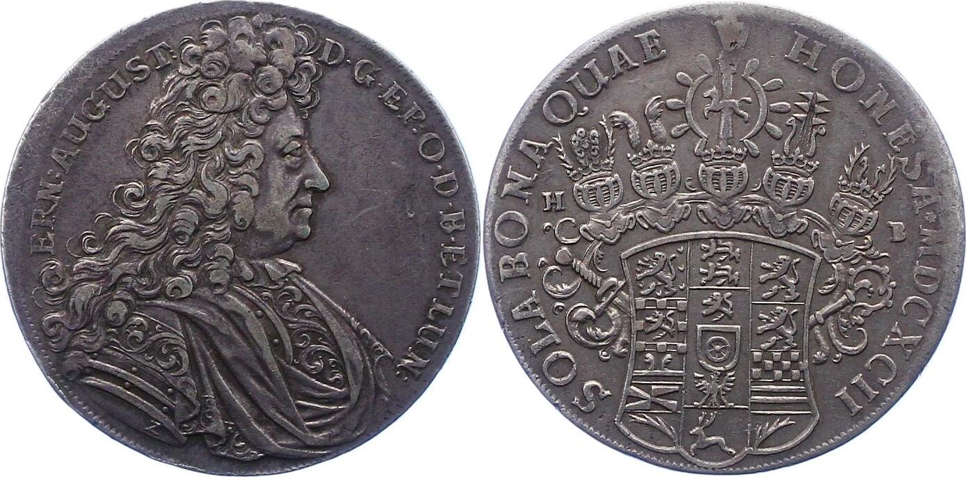 Braunschweig-Calenberg-Hannover Taler 1692 Ernst August 1679-1698 ...