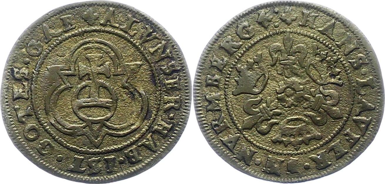 Nürnberg-Stadt Rechenpfennig Hans Lauffer (I). Meister 1584-1632 ...