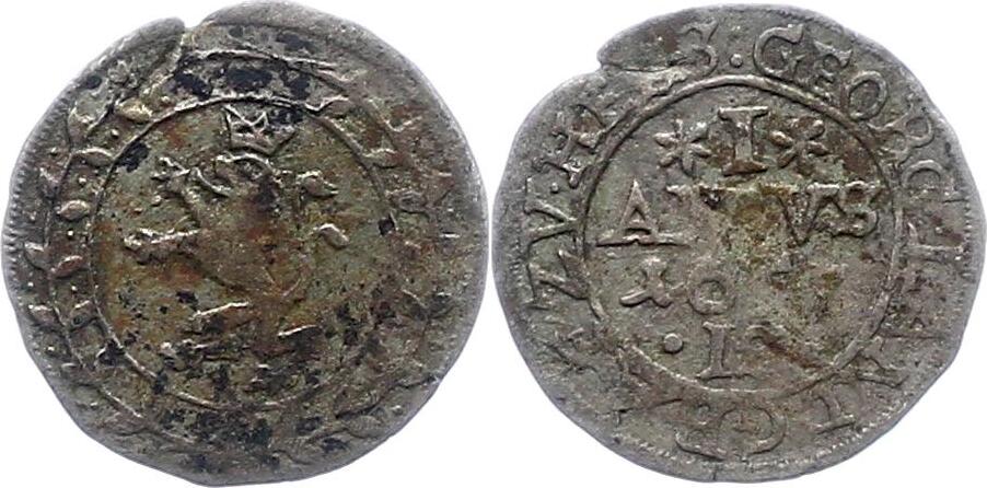 Hessen-Darmstadt Albus 1657 Georg II. 1626-1661. Schrötlingsfehler ...