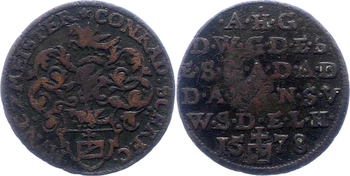 Brandenburg-Preußen Rechenpfennig 1578 Johann Georg 1571-1598. Fast ...