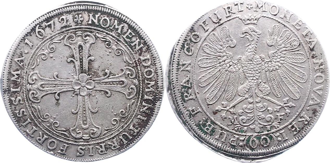 Frankfurt-Stadt Gulden zu 60 Kreuzern 1672 Sehr schön - vorzüglich | MA ...
