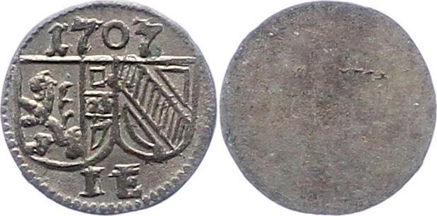 Salzburg Einseitiger Pfennig 1707 Johann Ernst von Thun und Hohenstein ...
