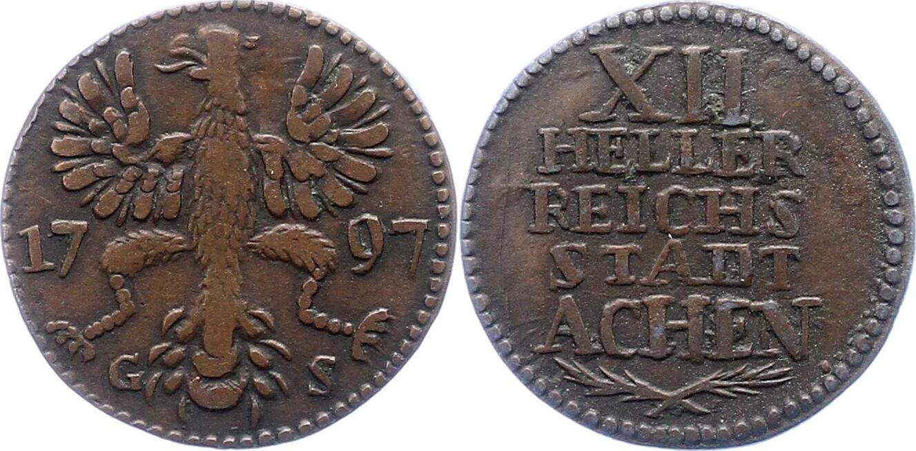 Aachen 12 Heller 1797 Städtische Prägungen. Sehr schön | MA-Shops