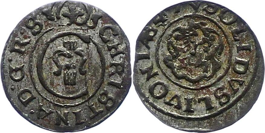 Baltikum-Livland Schilling 1647 Christina von Schweden 1632-1654. Sehr ...