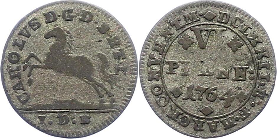 Braunschweig-Wolfenbüttel 6 Pfennig 1764 Karl I. 1735-1780. Schön | MA ...