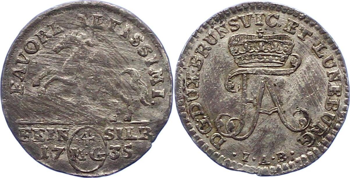 Braunschweig-Wolfenbüttel 4 Mariengroschen Feinsilber Ferdinand ...