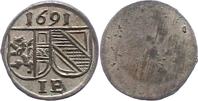 Salzburg Pfennig 1691 Johann Ernst von Thun und Hohenstein 1687-1709 ...
