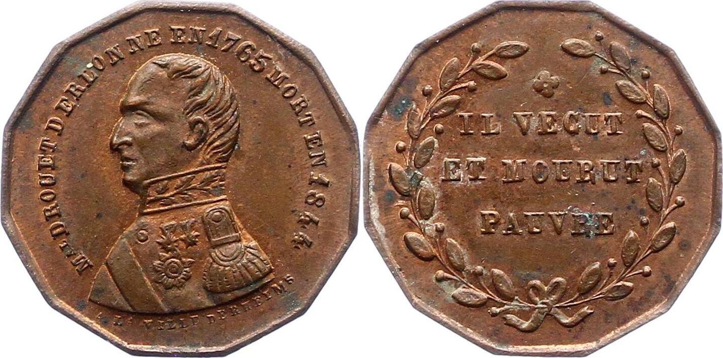 Frankreich Bronzemedaille 1844 Louis Philipp 1830-1848. Sehr schön ...