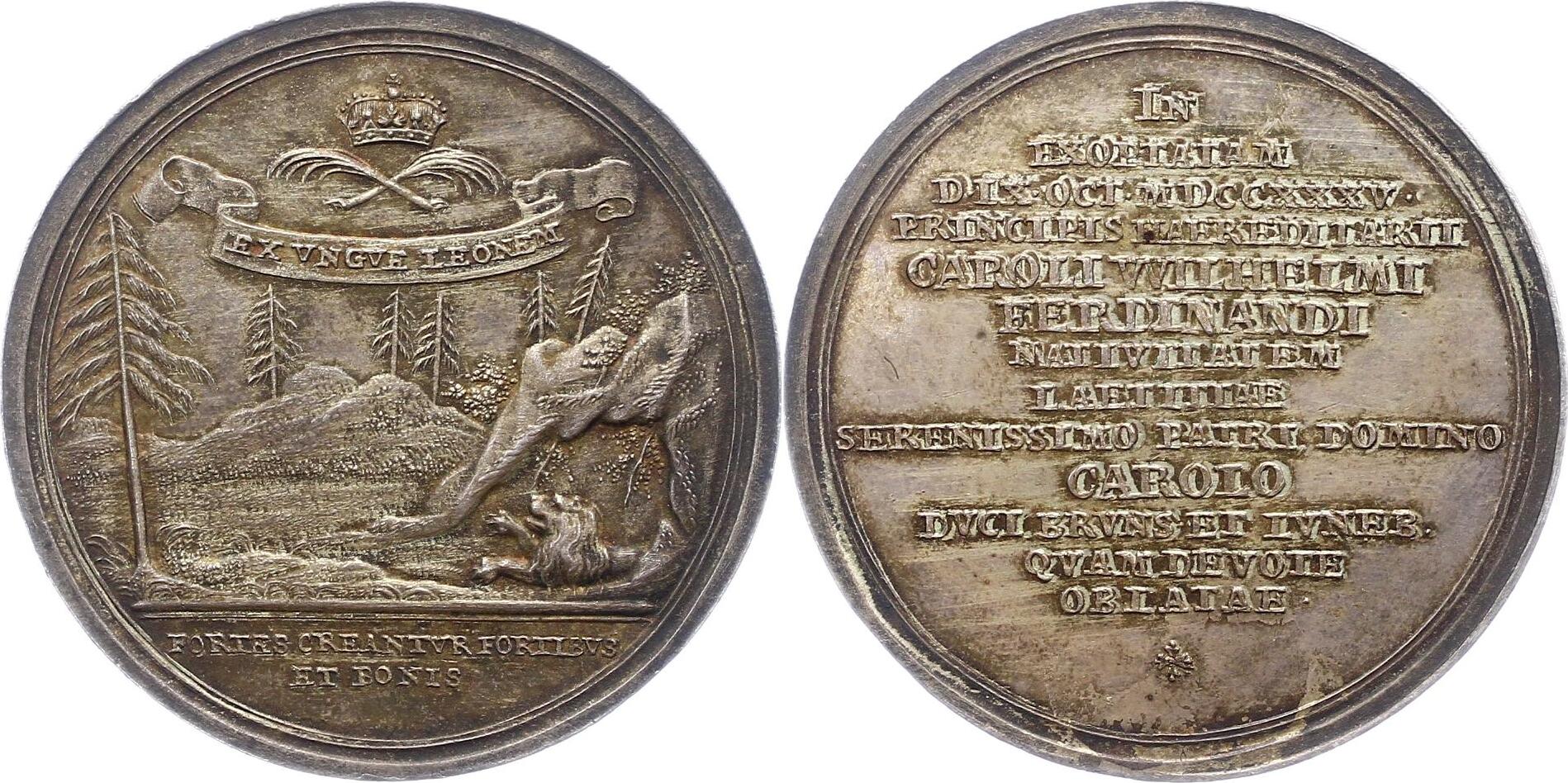 Braunschweig-Wolfenbüttel Silbermedaille 1735 Karl I. 1735-1780 ...