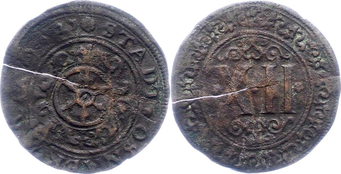 Osnabrück-Stadt 12 Pfennig 1623 Schrötlingsriss, schön | MA-Shops