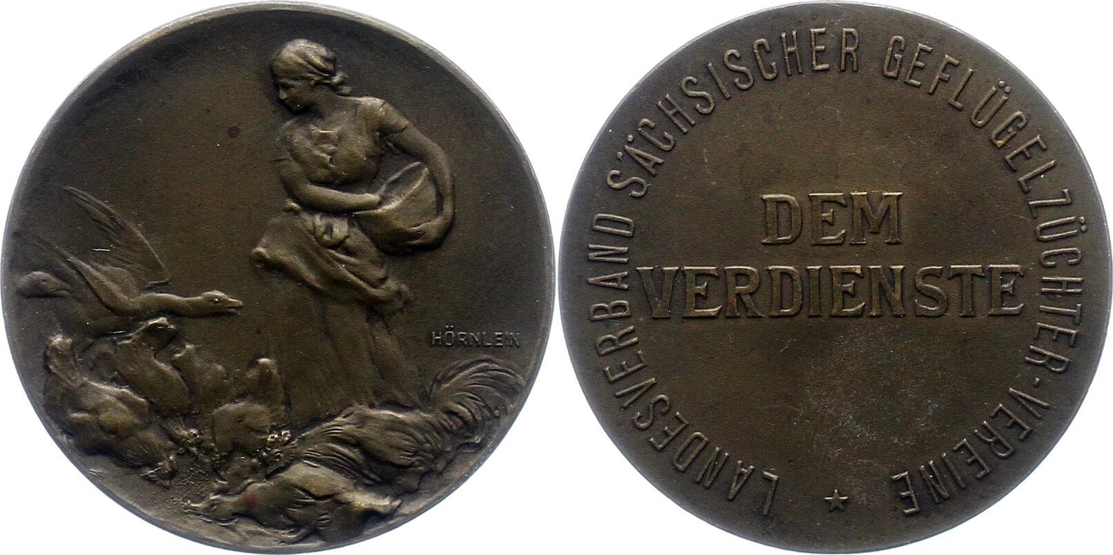 Sachsen-Dresden, Stadt Bronzemedaille Medaillen von Friedrich Wilhelm ...