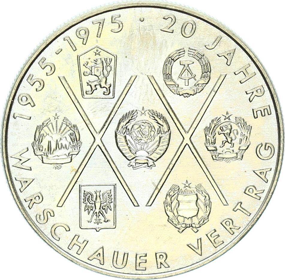 DDR 10 Mark 1975 A Gedenkmünze Warschauer Vertrag prägefrisch, fast stempelglanz | MA-Shops