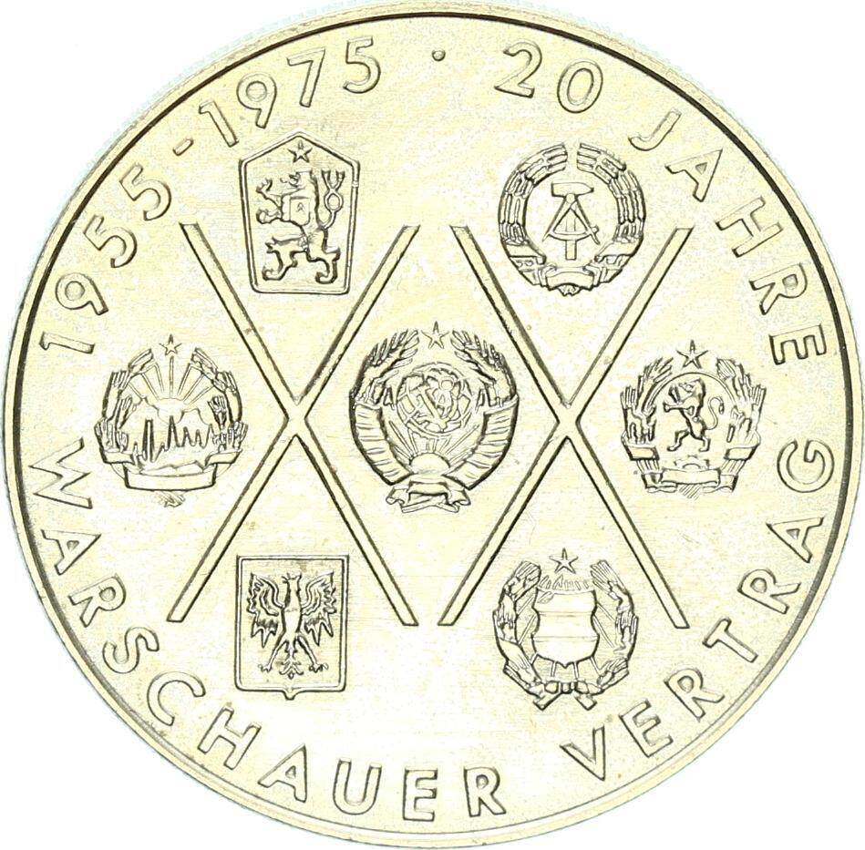 DDR 10 Mark 1975 A Gedenkmünze Warschauer Vertrag fast stempelglanz | MA-Shops