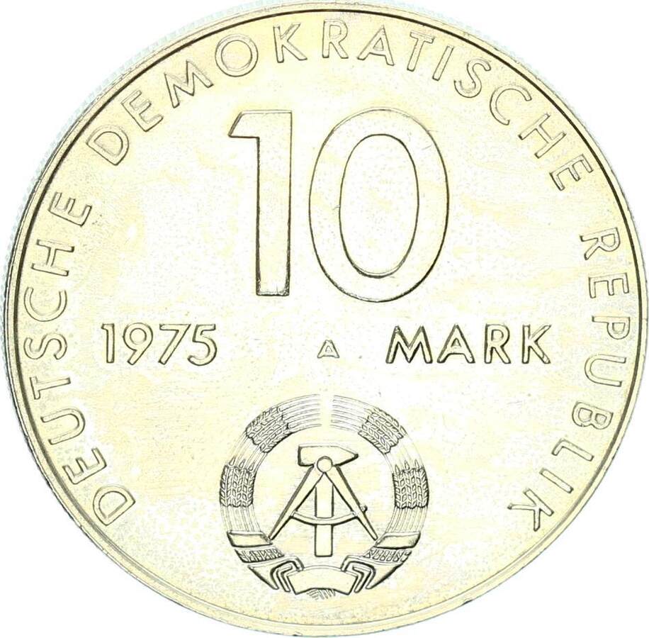 DDR 10 Mark 1975 A Gedenkmünze Warschauer Vertrag fast stempelglanz | MA-Shops