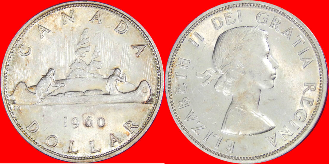 Kanada 1 Dollar 1960 Elisabeth II., Kanu vorzüglich | MA-Shops