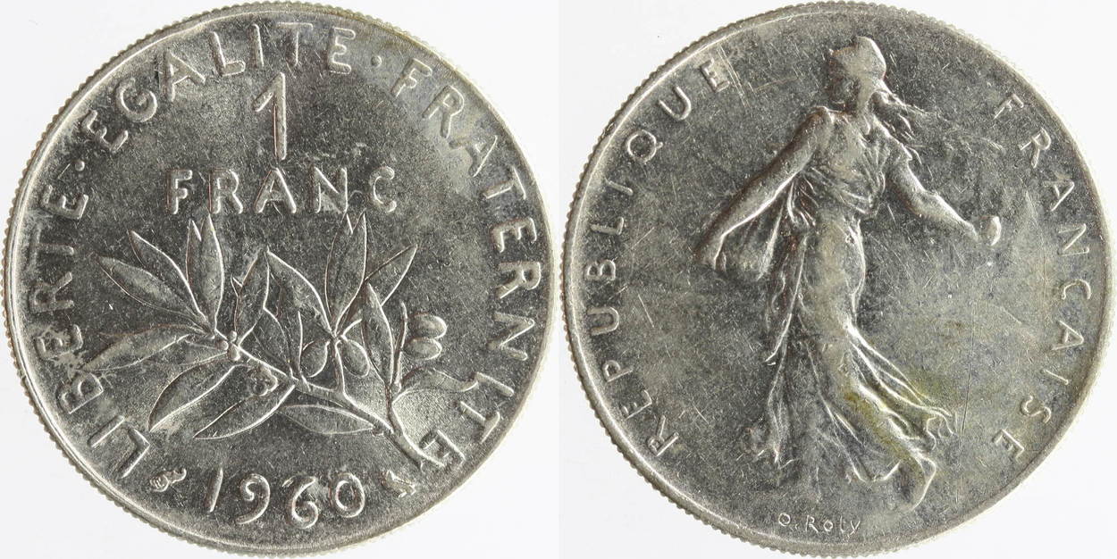 FRANKREICH france 1 Franc 1960 ss vz +/- | MA-Shops