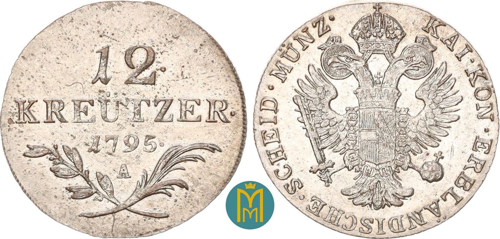 Haus Habsburg 12 Kreuzer 1795 A Franz II. 1792-1806. sehr schön-vorzüglich, gereinigt | MA-Shops