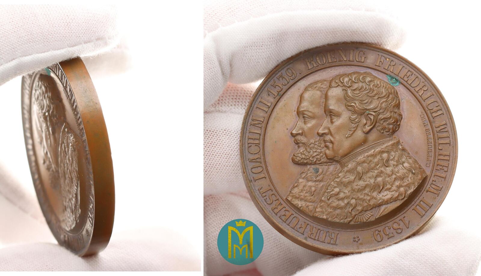 Preußen / Berlin Bronzemedaille von Pfeuffer 1839 Auf das 300-jährige ...