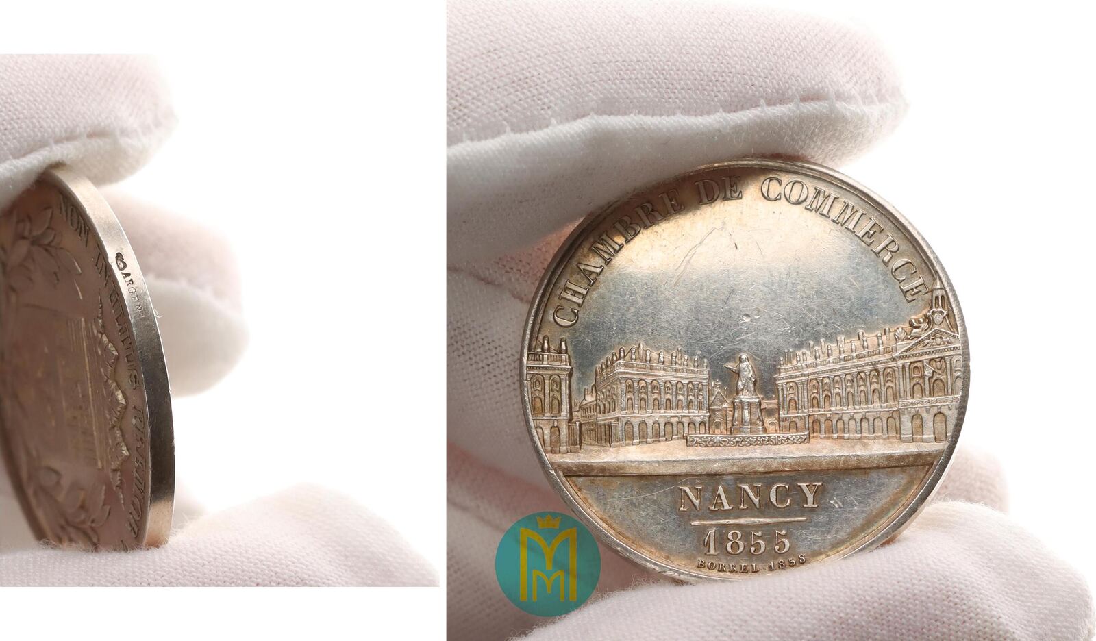 Frankreich / Nancy. Silbermedaille von Borrel. 1858 Auf die ...