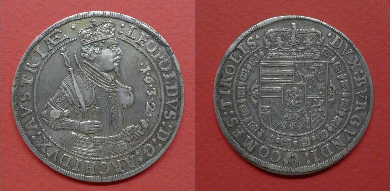 Habsburgermonarchie 1 Thaler 1632 Leopold V. Hall SS | MA-Shops