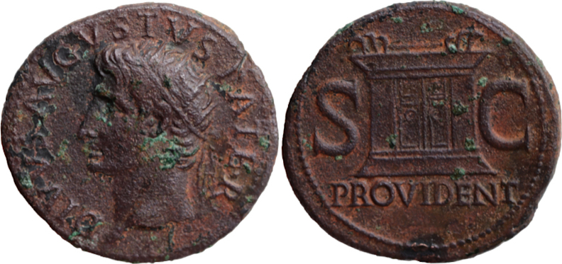Divus Augustus Æ As. Rome, AD 22-30. DIVVS AVGVSTVS PATER Struck under ...