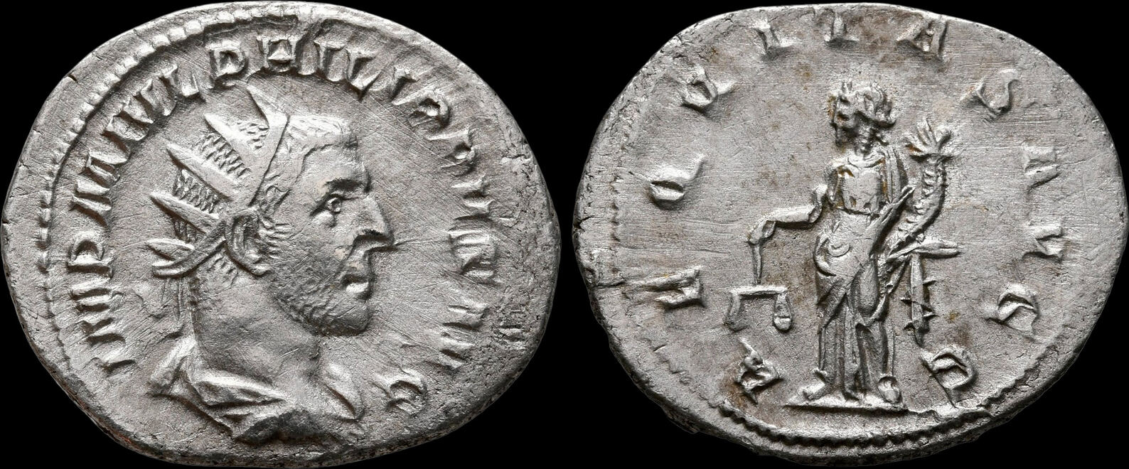 Philip I. Antoninianus. 244-247 AD. Rome. (Ric-IV 27b). (Rsc-9). | MA-Shops