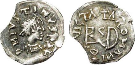 Gepids Quarter Siliqua Ostrogoths in the name of Justinus I 518-527 AD ...