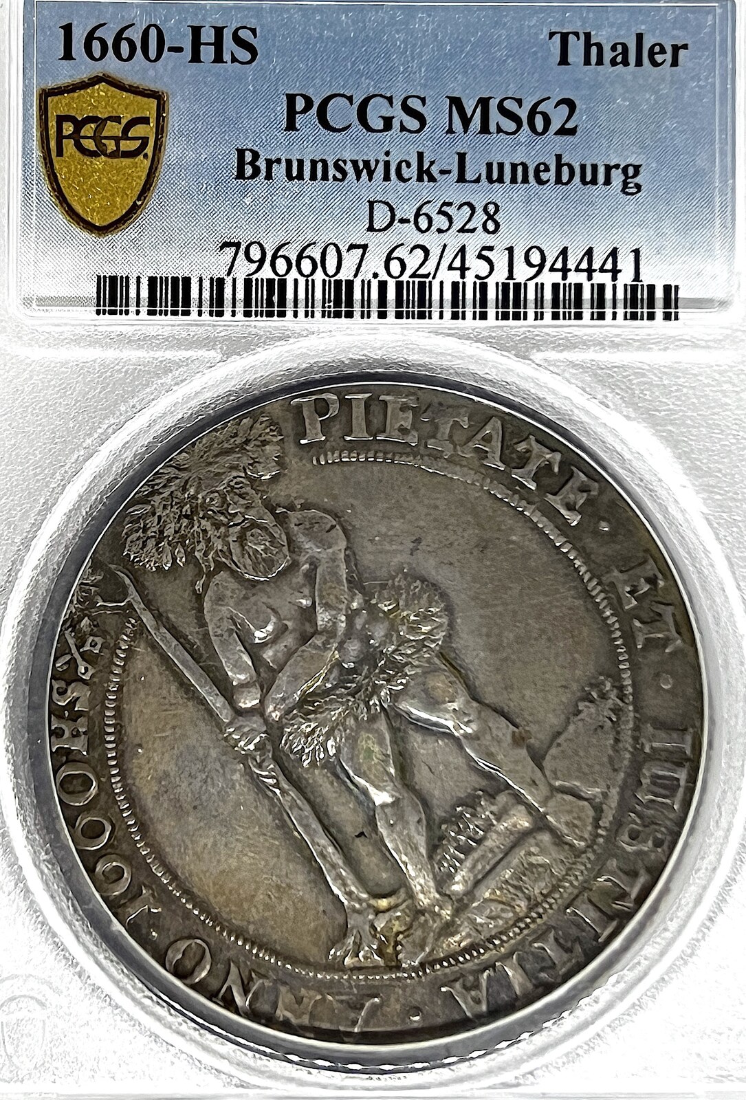 Brunswick-Luneburg Thaler 1660 George Wilhelm (1648-1705). MS62 | MA-Shops