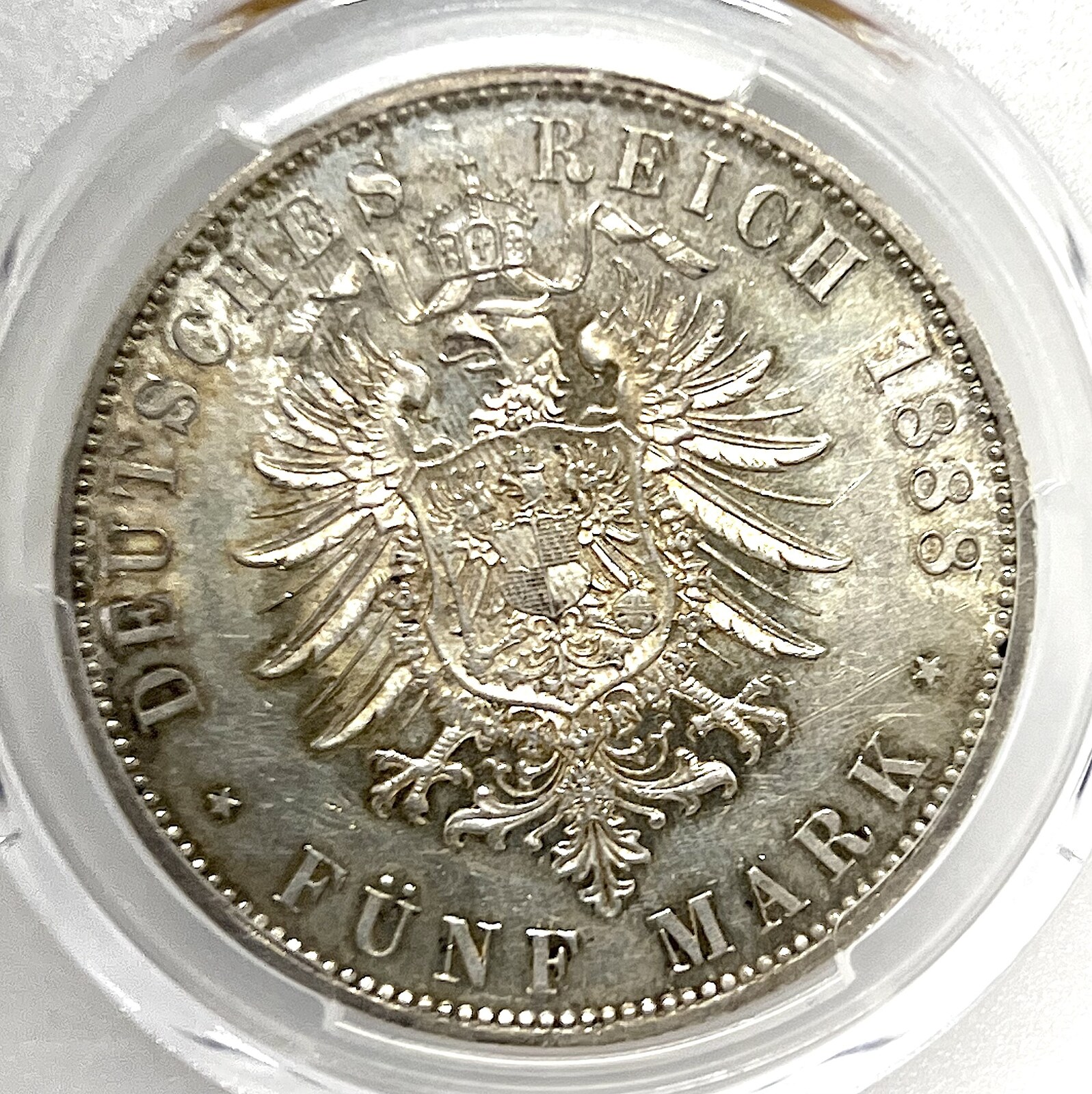 Hess-Darm 5 Mark 1888 Ludwig IV (1877-1892). MS61 | MA-Shops