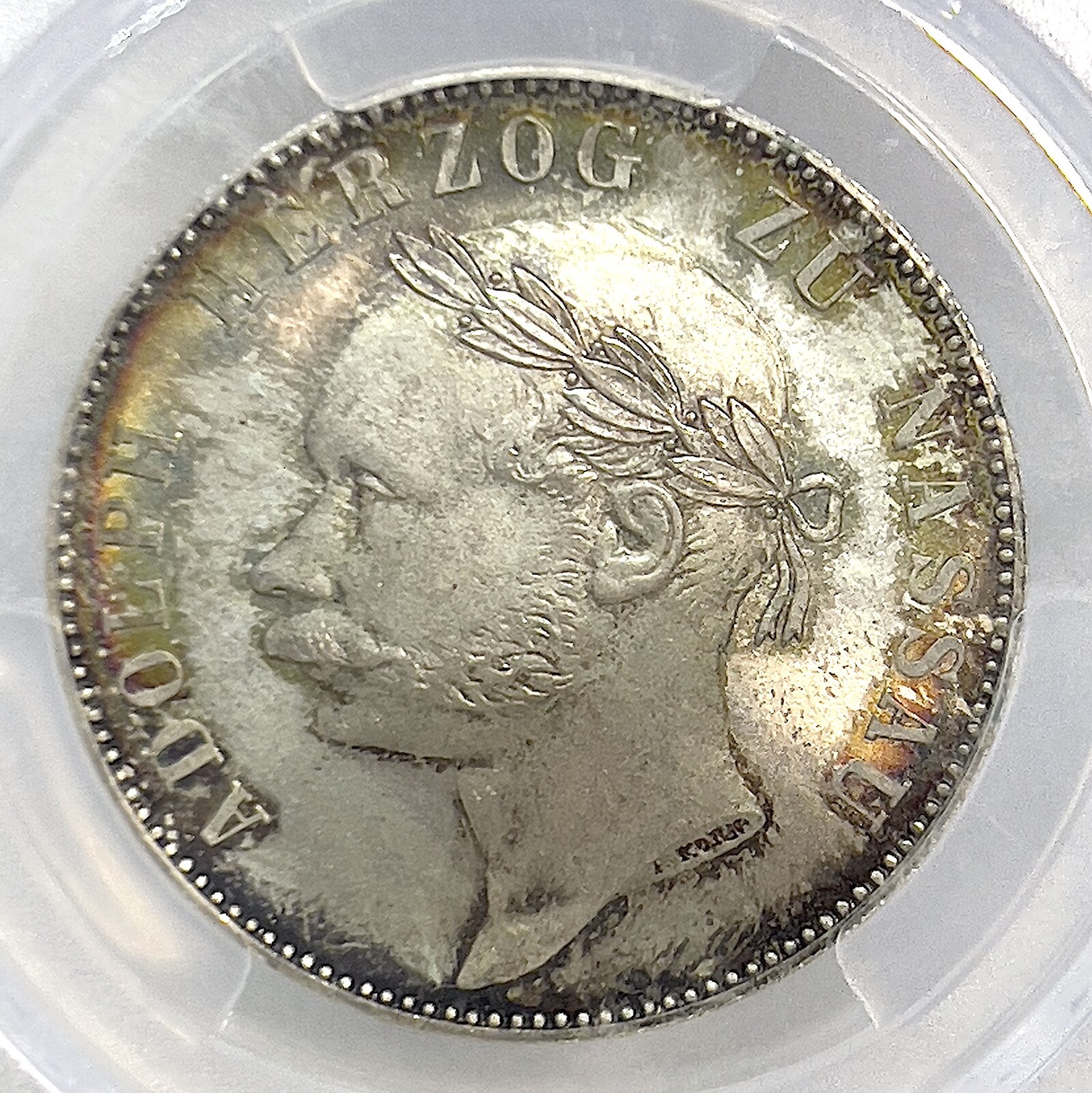 Nassau Thaler 1864 Adolph (1839-1866). MS67 | MA-Shops